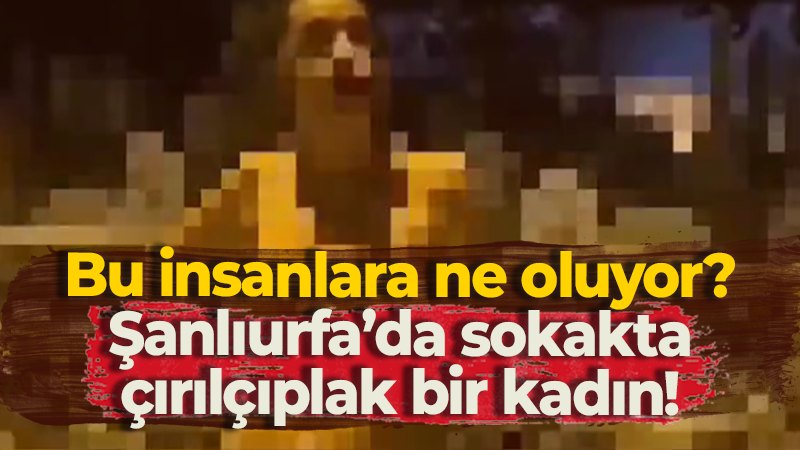 Bu insanlara ne oluyor? Şanlıurfa’da sokakta çırılçıplak bir kadın ...